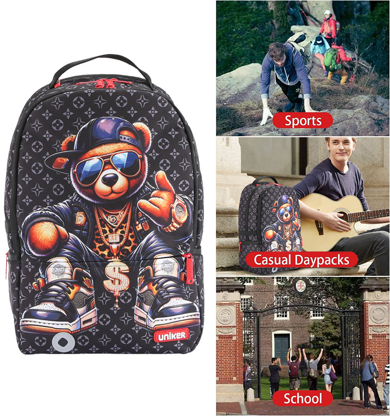 Cool Bear Graffiti Backpack - Uniker Bags