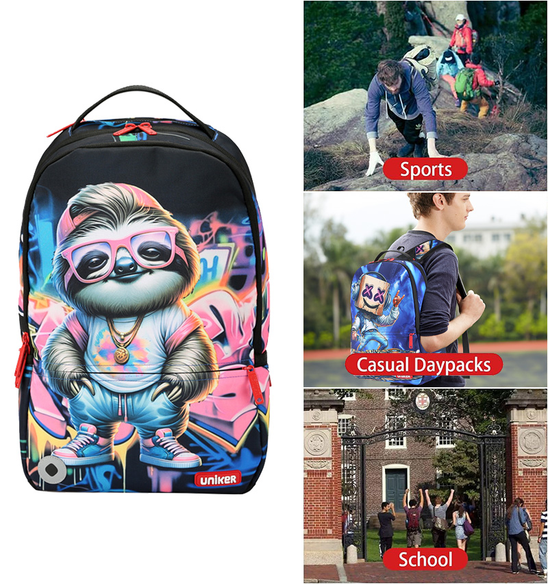 Funky Otter Graffiti Backpack - UNIKER – Backpacks, Rolling Bags ...